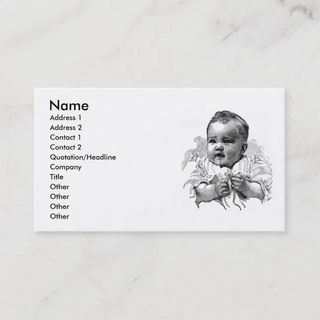 Baby Business Card | Zazzle