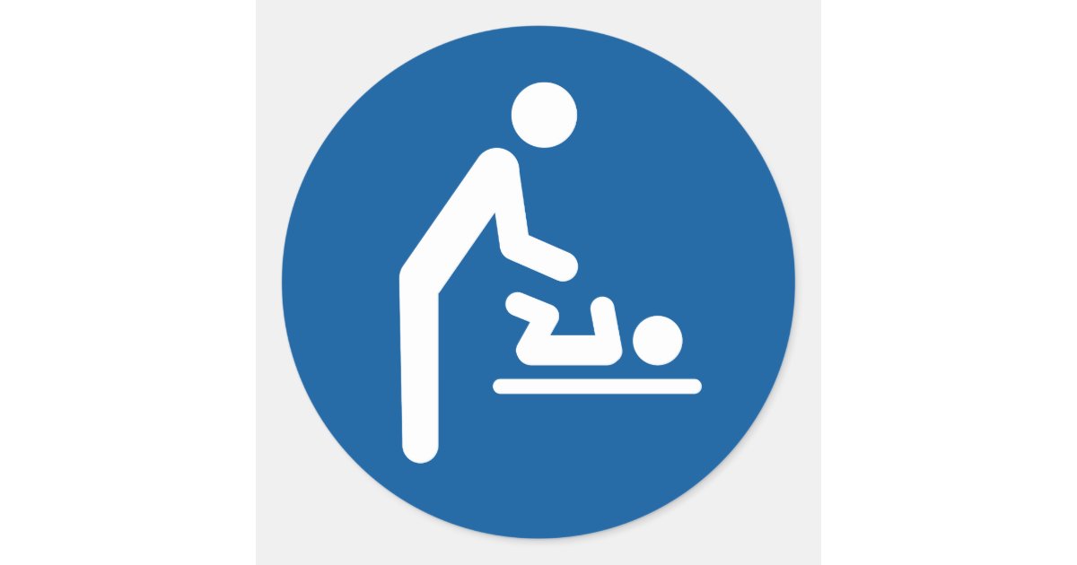 Baby changing station symbol stickers | Zazzle.com