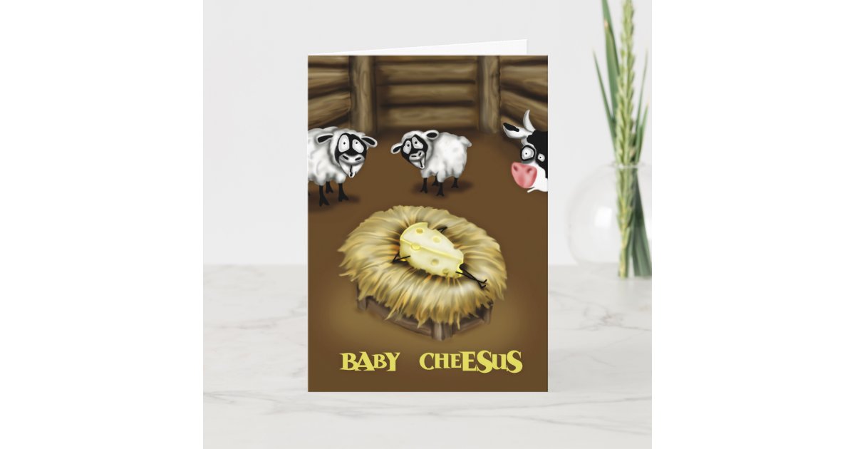 Baby Cheesus Holiday Card | Zazzle