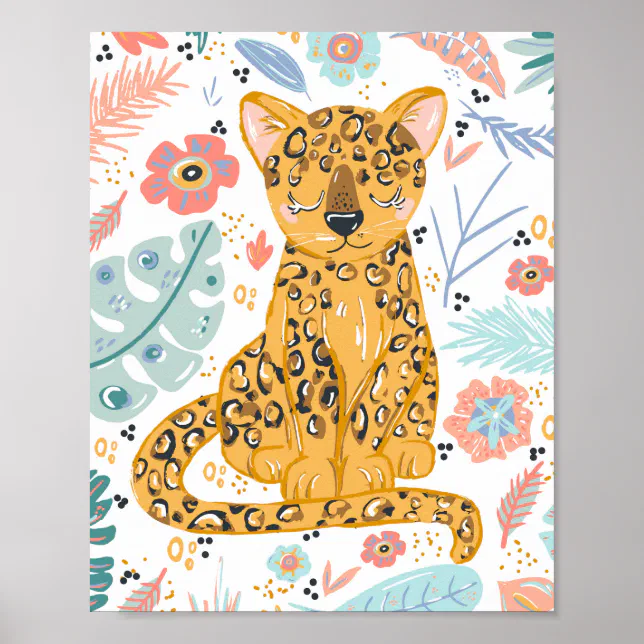 Baby Cheetah Nursery Poster | Zazzle