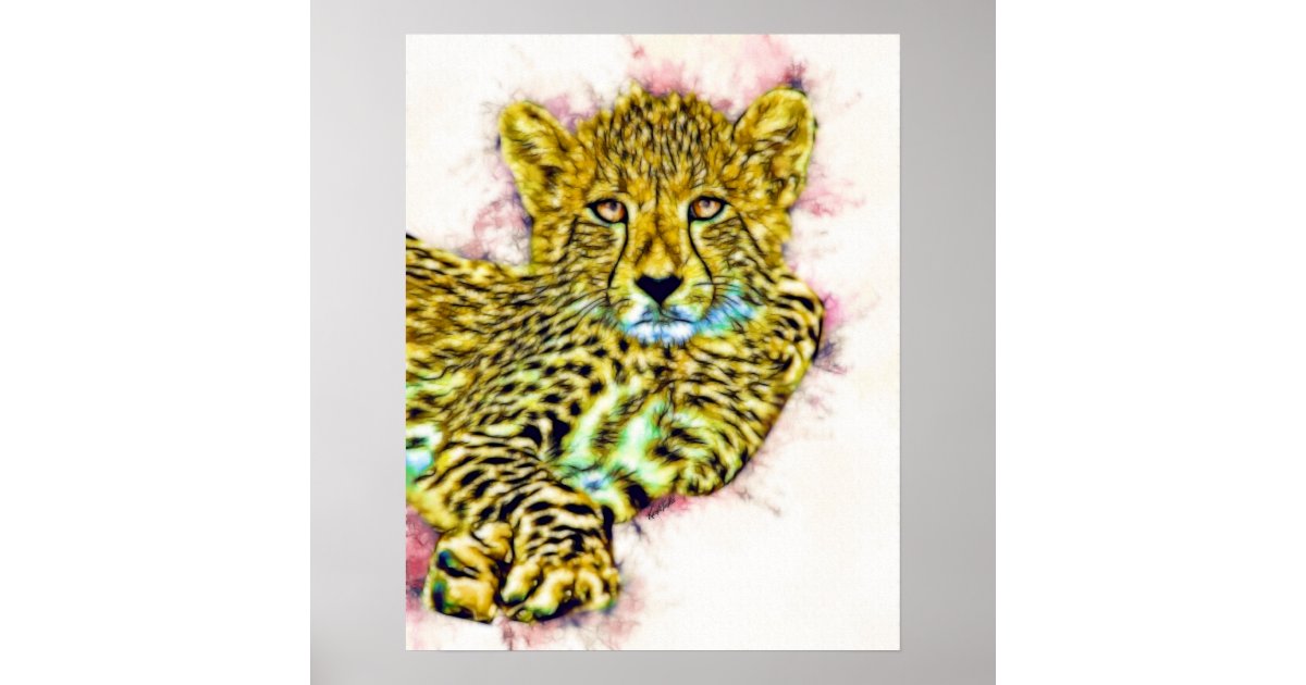 Baby Cheetah Poster | Zazzle