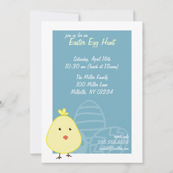 Baby Chick Easter Egg Hunt Invitations | Zazzle.com