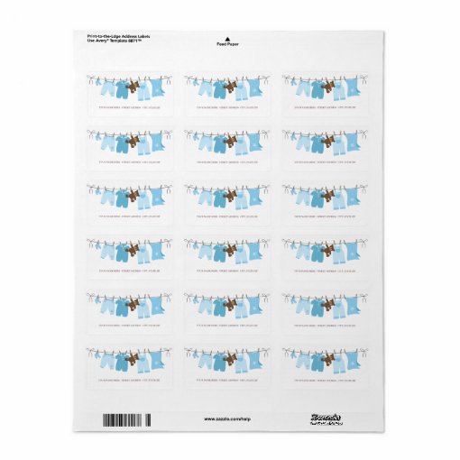 Baby Clothes Address Labels | Zazzle