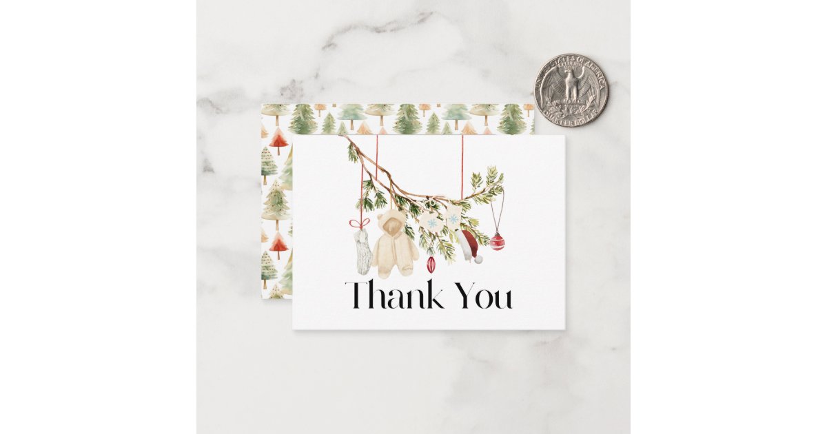 Baby Clothes Laundry Baby Shower Thank You Note Card | Zazzle