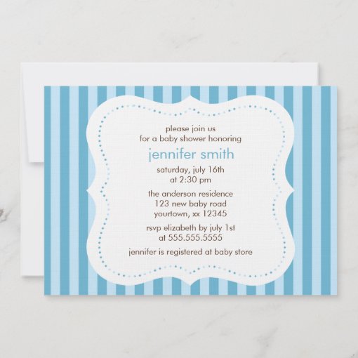 Baby Clothesline {blue} Boys Baby Shower Invitation | Zazzle