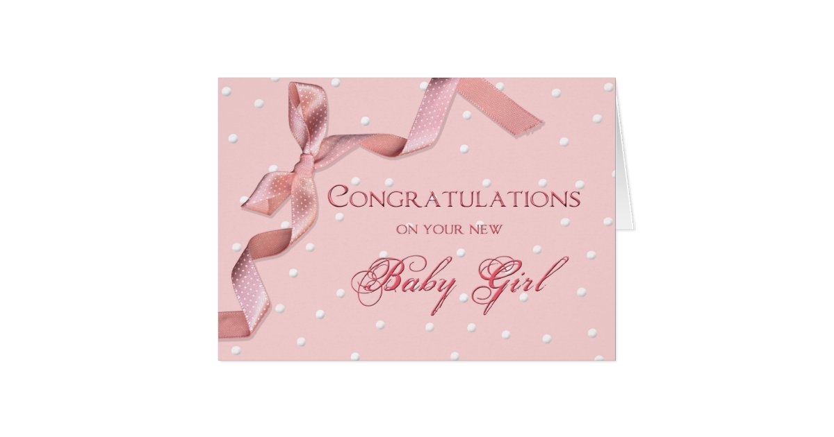 Baby Congratulations - Baby Girl Card | Zazzle.com