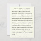 Baby Consecration Prayer to Virgin Mary Note Card | Zazzle