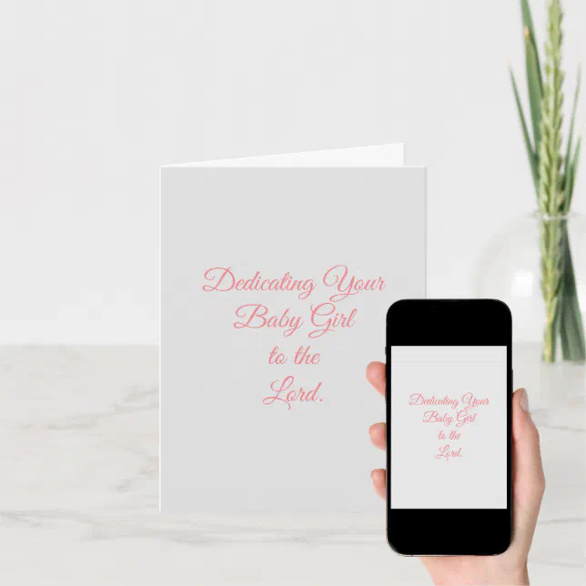 Baby dedication card | Zazzle