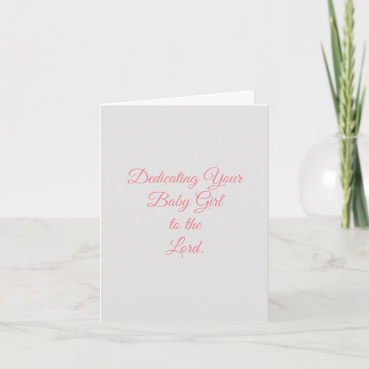 Baby dedication card | Zazzle