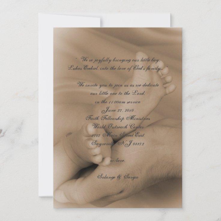 baby dedication invitation | Zazzle