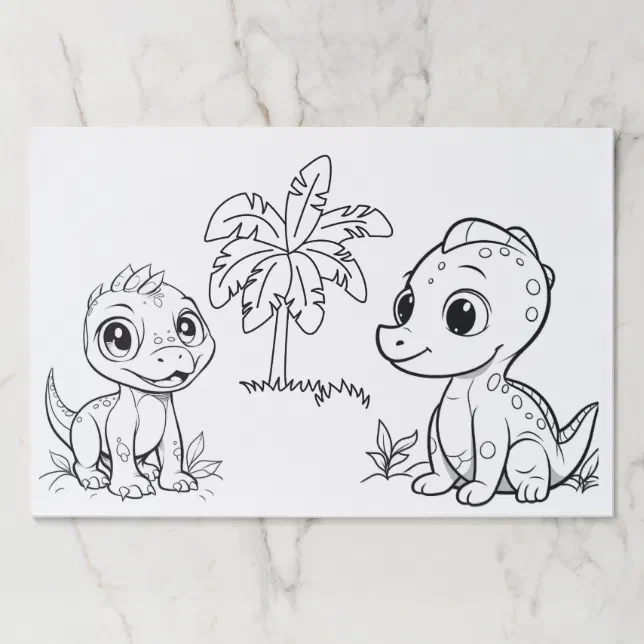 baby dino coloring book