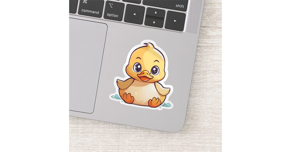 Baby Duck Waterproof Sticker | Zazzle
