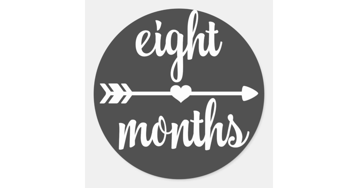 Baby Eight Months Milestone Stickers | Zazzle