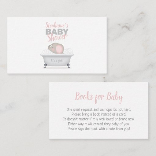 Baby Elephant Bubble Bath Book for Baby Enclosure Card | Zazzle