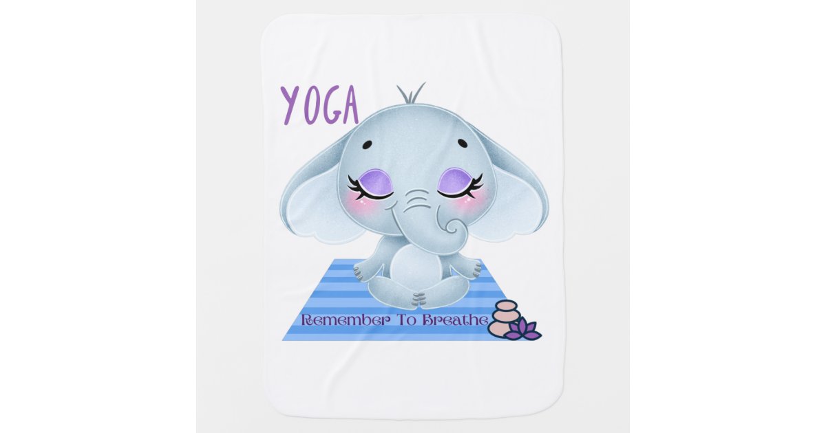 Baby Elephant in Yoga Ease Pose Baby Blanket | Zazzle