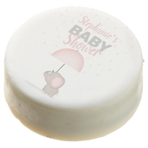 Baby Elephant Pink Baby Shower Chocolate Covered Oreo | Zazzle