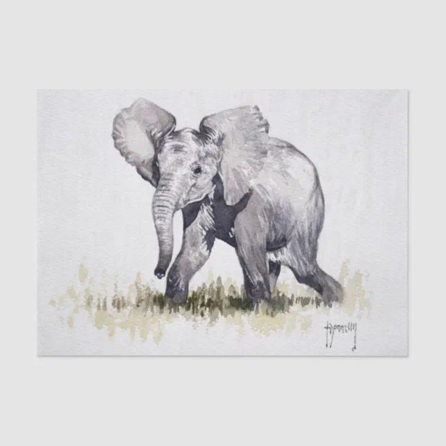 Baby Elephant Tissue Paper | Zazzle