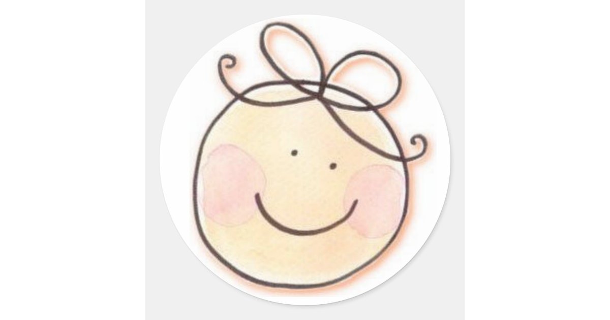 Baby Face Sticker | Zazzle