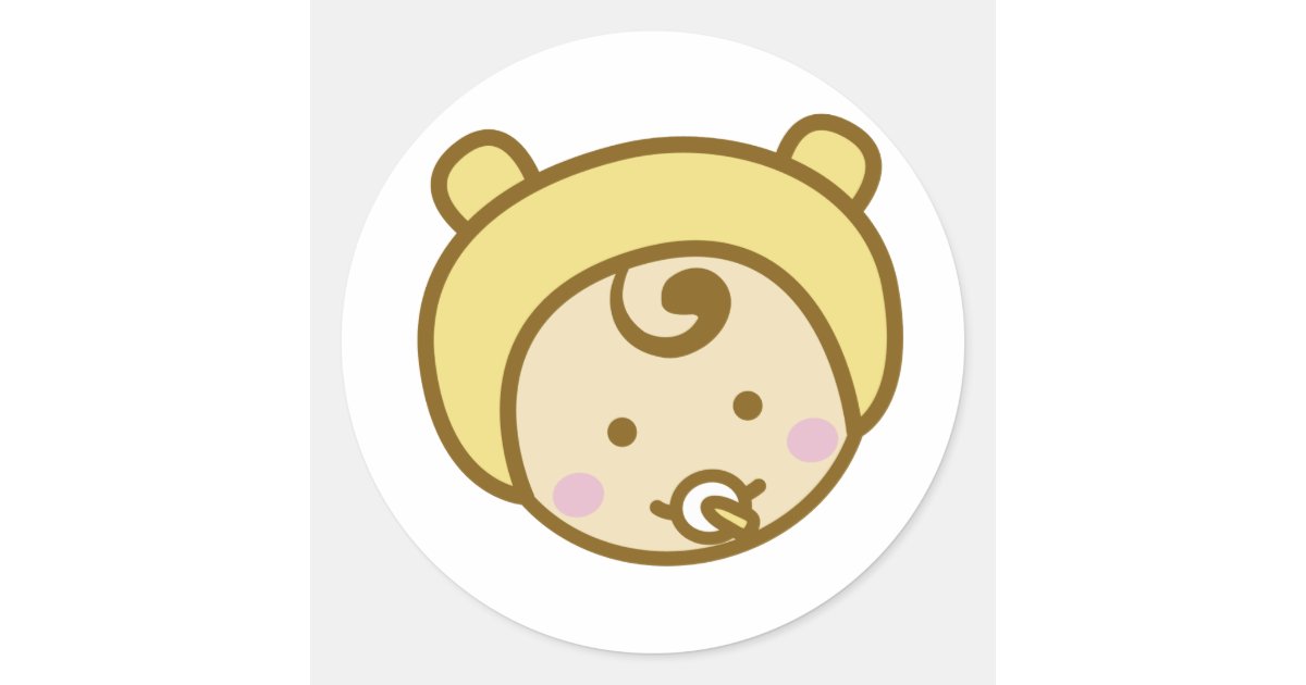 Baby Face Sticker | Zazzle