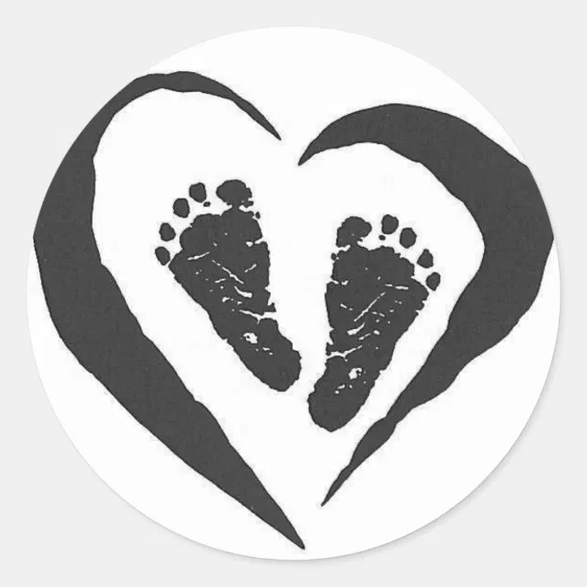 Baby Feet Classic Round Sticker | Zazzle