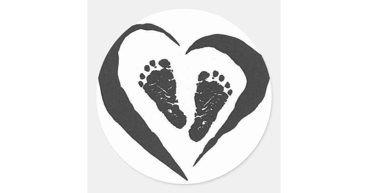 Baby Feet Classic Round Sticker | Zazzle