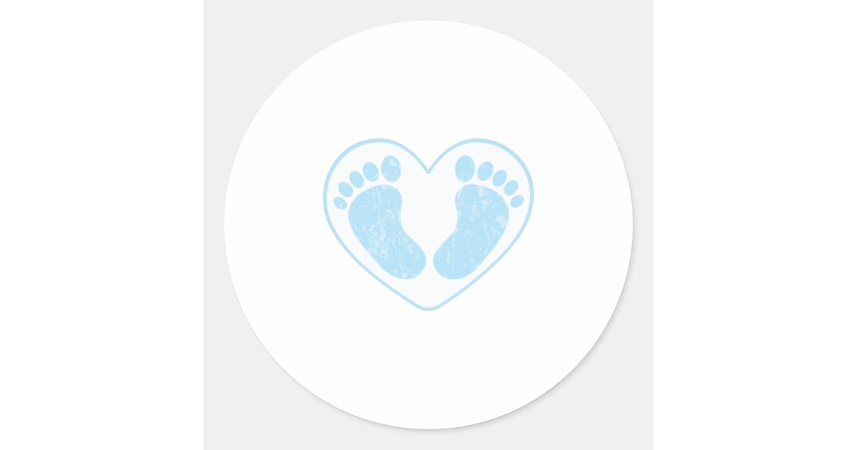 Baby feet classic round sticker | Zazzle