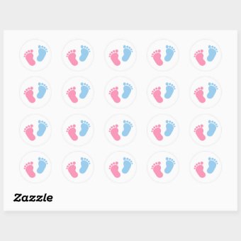 Baby feet classic round sticker | Zazzle