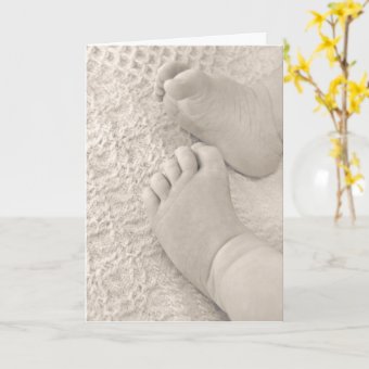 Baby Feet for New Grandchild Card | Zazzle
