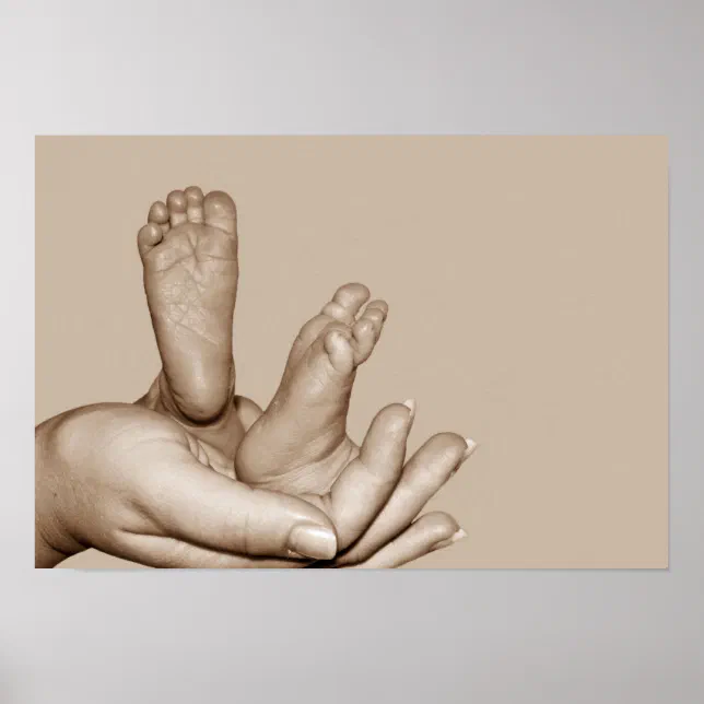 Baby feet Poster | Zazzle