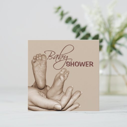 Baby feet Shower Invitation | Zazzle