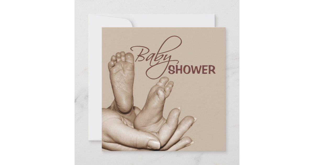 Baby feet Shower Invitation | Zazzle