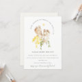 Baby Feet Yellow Flora Gender Neutral Baby Shower Invitation | Zazzle