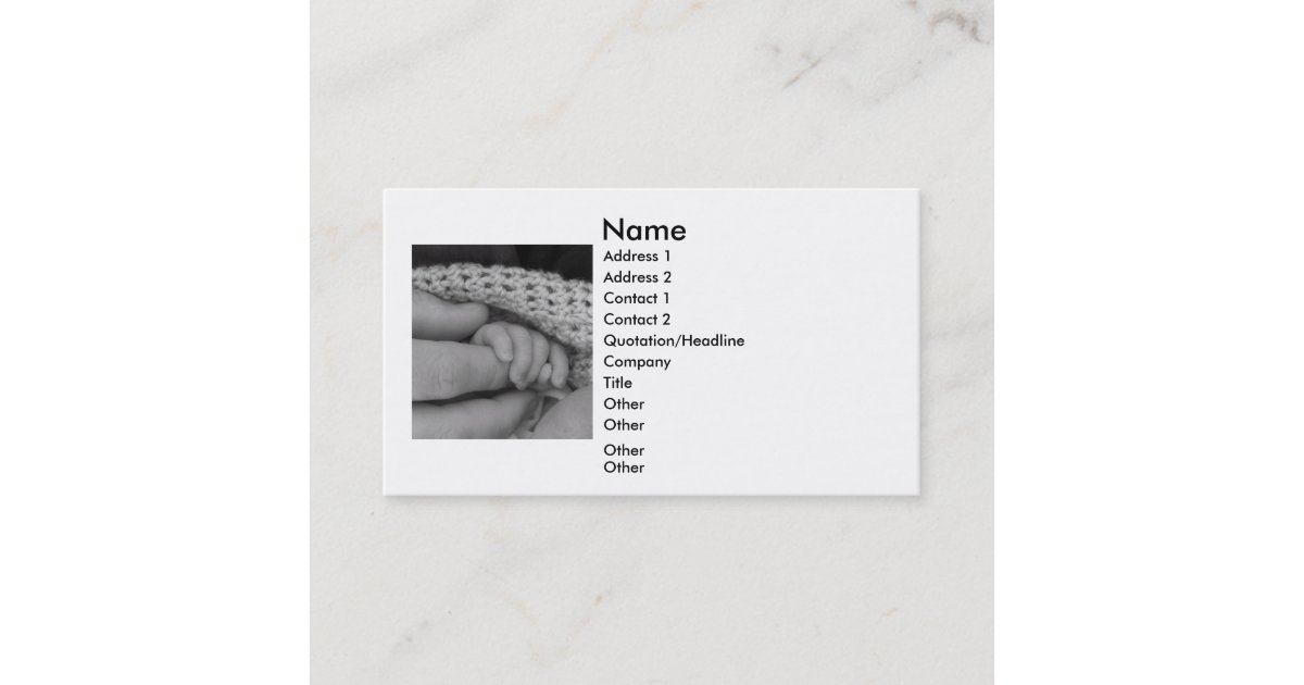 baby fingers business card | Zazzle