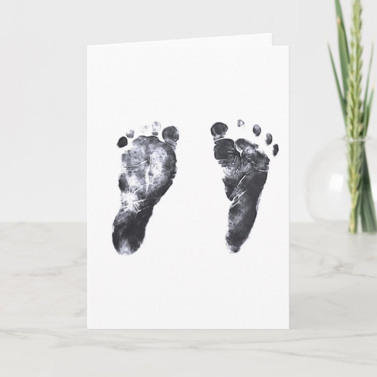 Baby Footprints Card | Zazzle