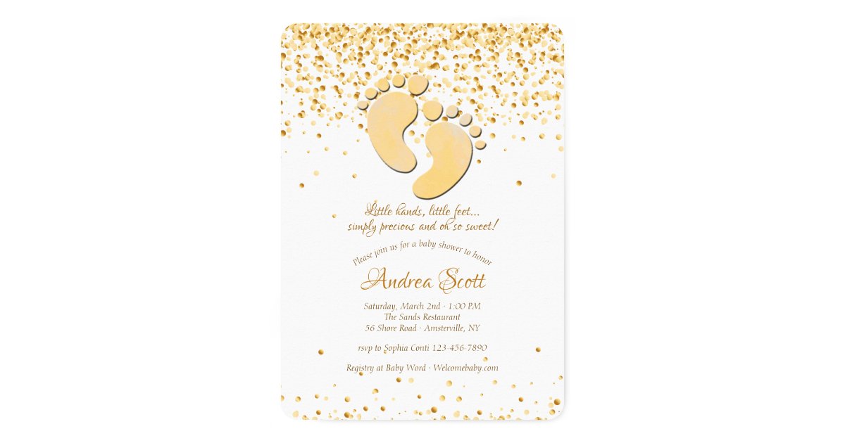 Baby Footprints Shower Invitation | Zazzle.com