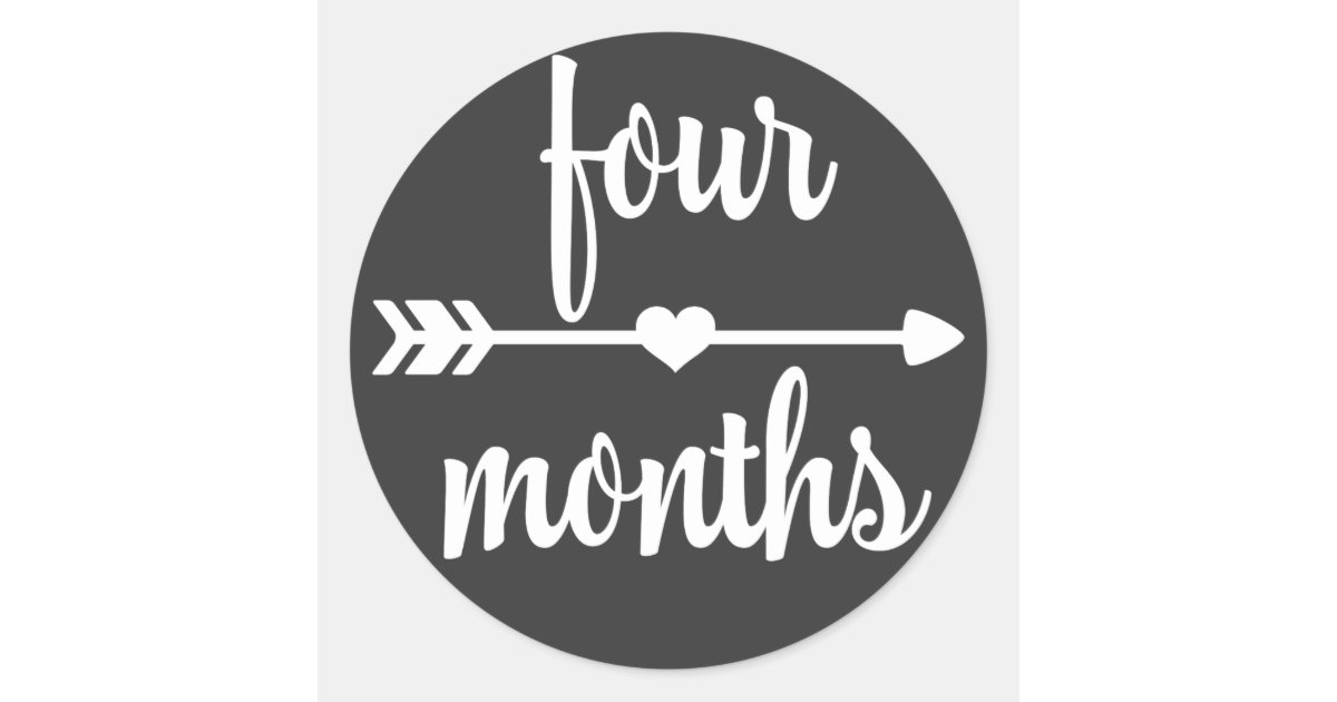 Baby Four Months Milestone Stickers | Zazzle