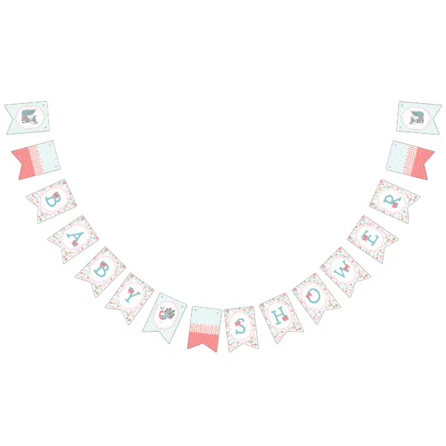 Baby Fox Baby Shower Bunting Banner | Zazzle