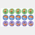 Baby Fox Custom Kids' Name School Labels | Zazzle