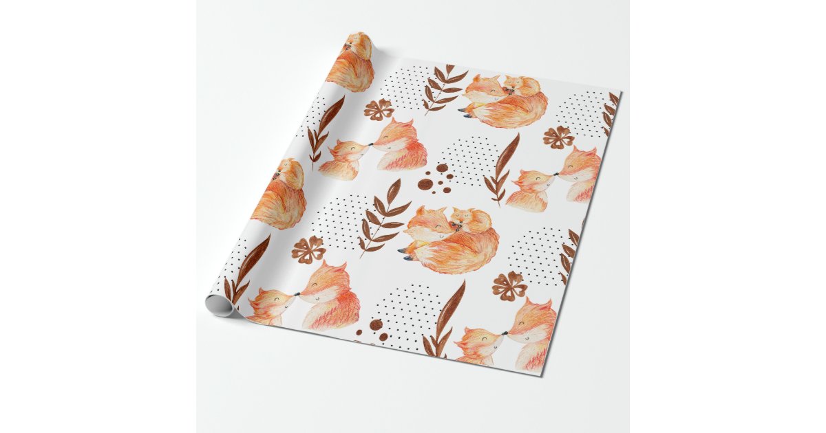Baby Fox Wrapping Paper | Zazzle