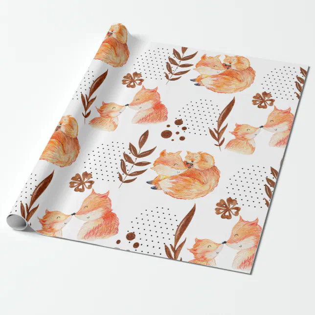 Baby Fox Wrapping Paper | Zazzle