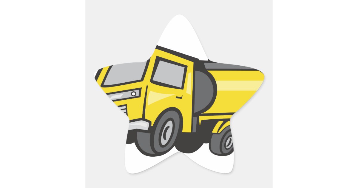 Baby Fuel Tanker Cartoon Star Sticker | Zazzle