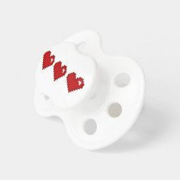 Baby Gamer 8bit Hearts Pacifier | Zazzle