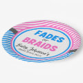 Baby Gender Reveal - Fades or Braids Paper Plates | Zazzle