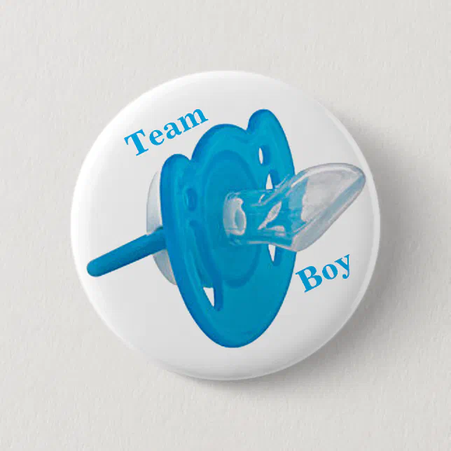 Baby Gender Reveal Party - Team Boy Blue Button | Zazzle