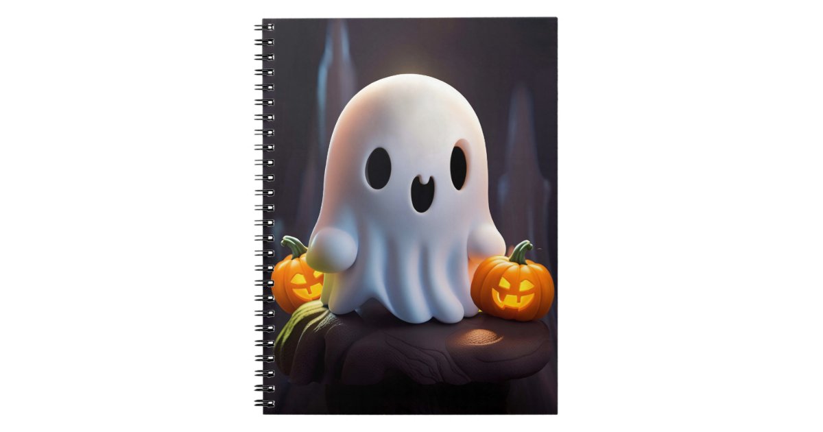 Baby Ghost Creepy Cute Halloween Character Notebook | Zazzle