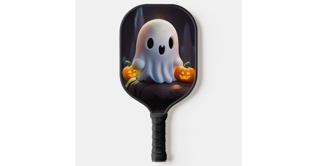 Baby Ghost Creepy Cute Halloween Character Pickleball Paddle | Zazzle