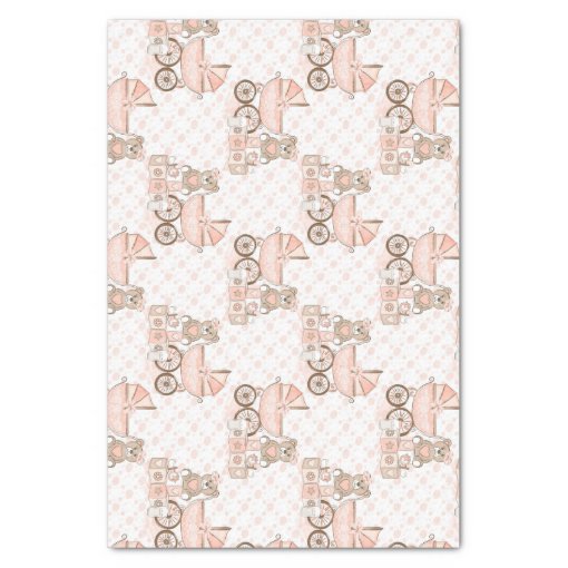 Baby Girl Carriages Tissue Paper | Zazzle