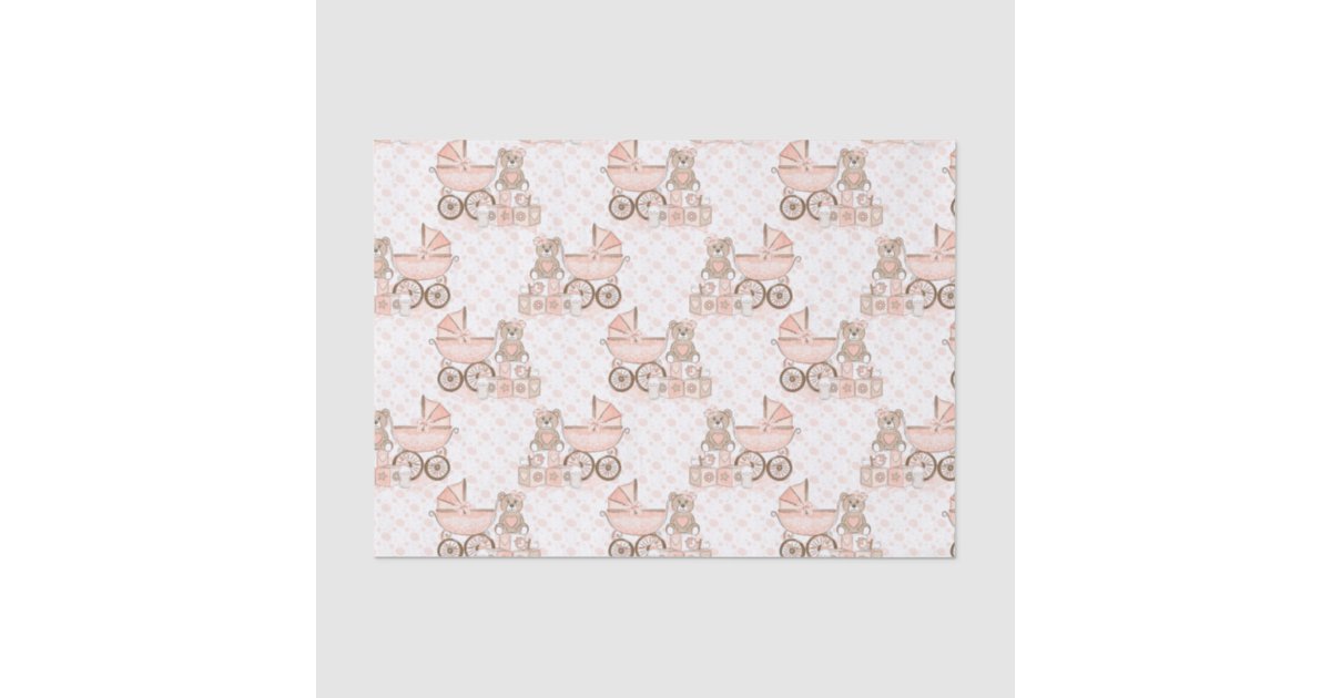 Baby Girl Carriages Tissue Paper | Zazzle