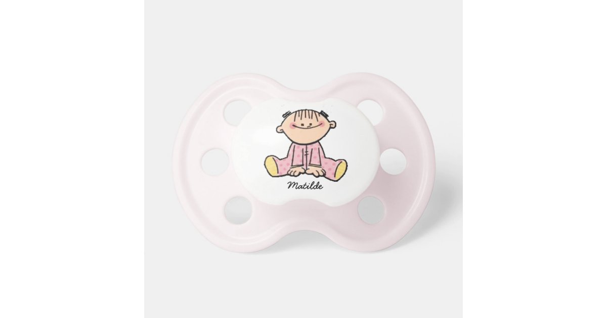 Baby girl cartoon Pacifier | Zazzle