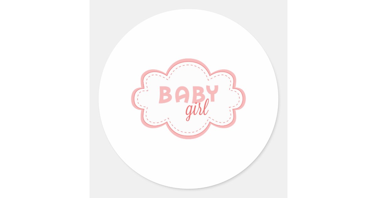 Baby Girl Classic Round Sticker | Zazzle
